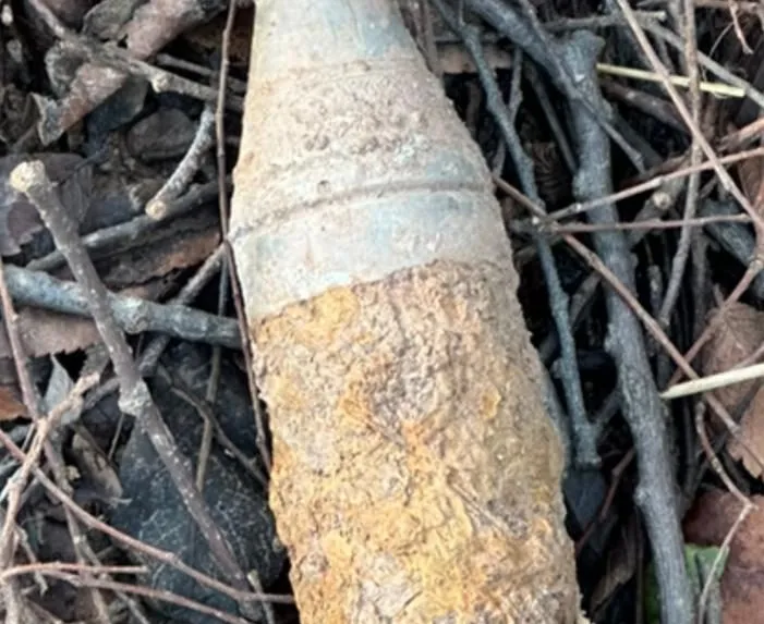 Rusted mortar shell destroyed in Samba