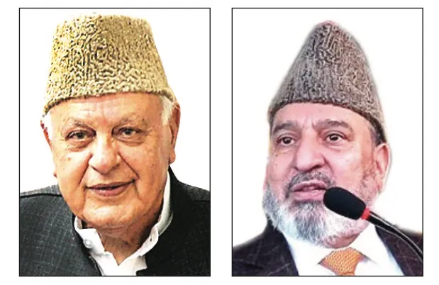 Dr Farooq Abdullah, Altaf Bukhari greet people on Diwali - Greater Kashmir