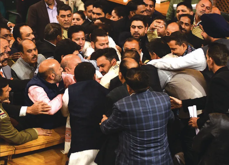 Chaotic scenes in J&K Assembly - Greater Kashmir