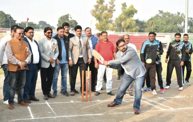 Satish Sharma inaugurates National Tennis Ball Cricket Championship ...