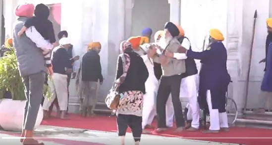 Man fires at Sukhbir Singh Badal doing 'penance' at Golden Temple in Punjab - Greater Kashmir