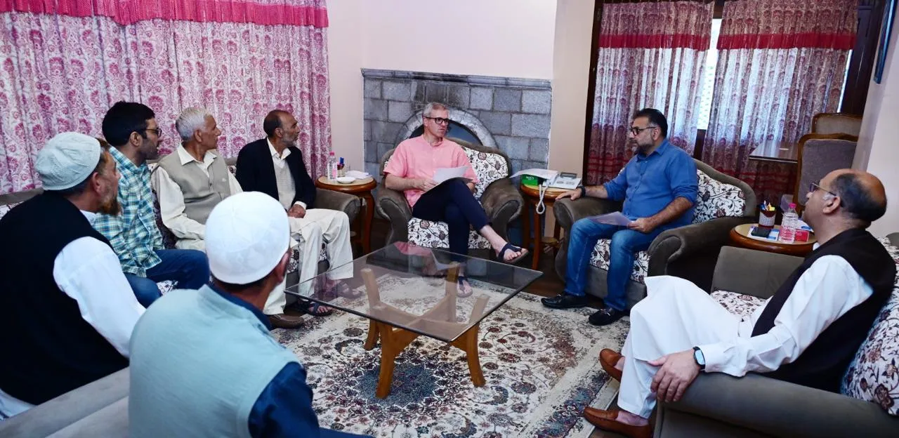 CM Omar Abdullah meets several delegations at his Raabita Office in Srinagar