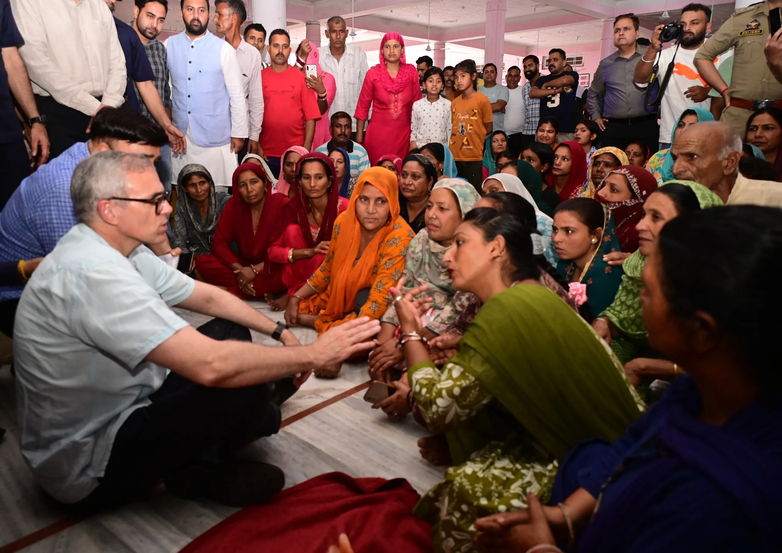 CM Omar Abdullah visits camps in Jammu & Samba to take stock of relief efforts