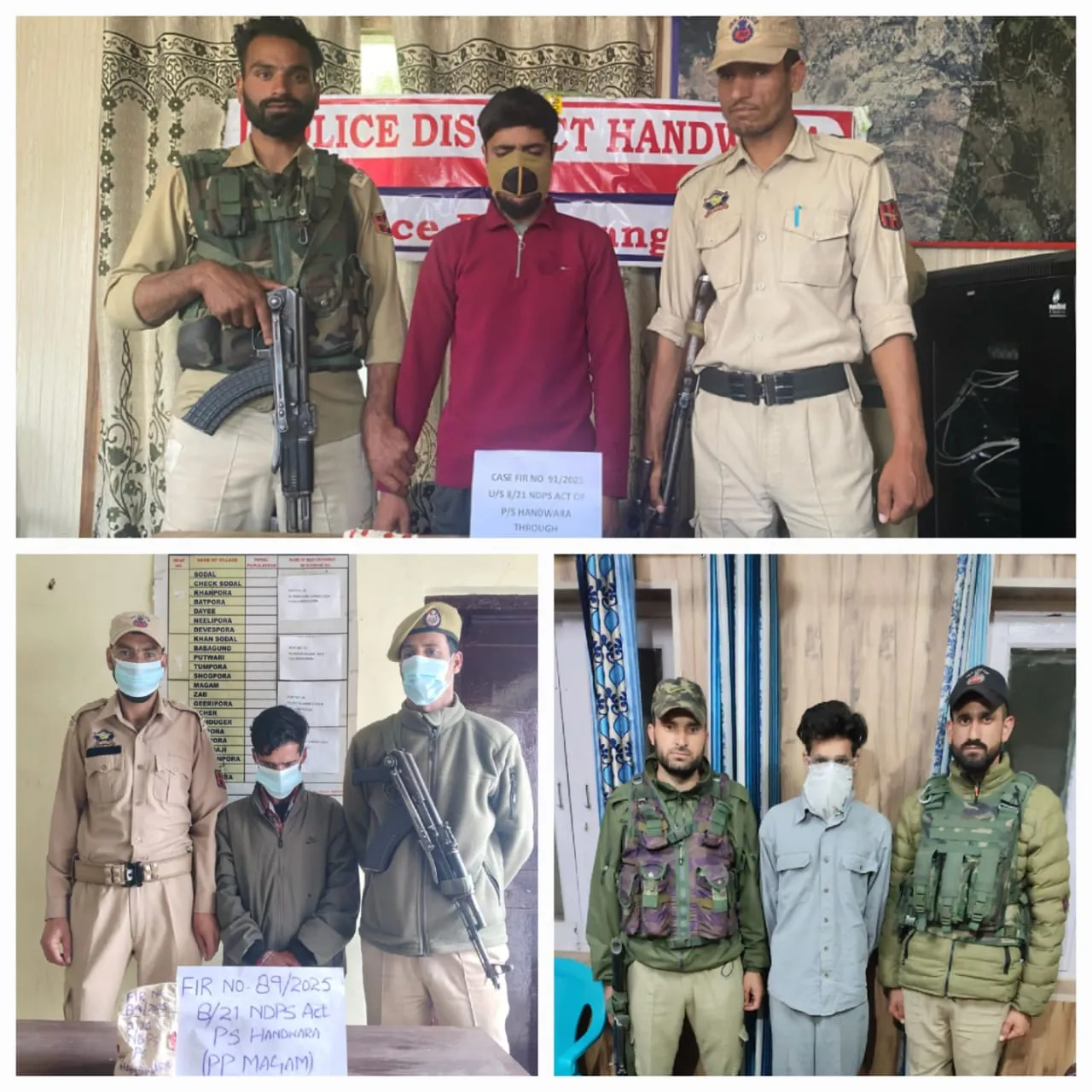 Three drug peddlers held with contraband in Handwara: Police