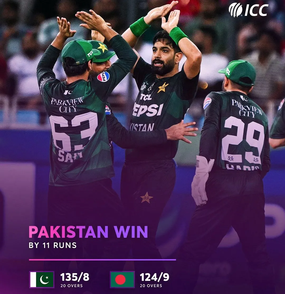 Asia Cup: Rauf, Shaheen star as Pakistan edge Bangladesh by 11 runs, set up title clash with India